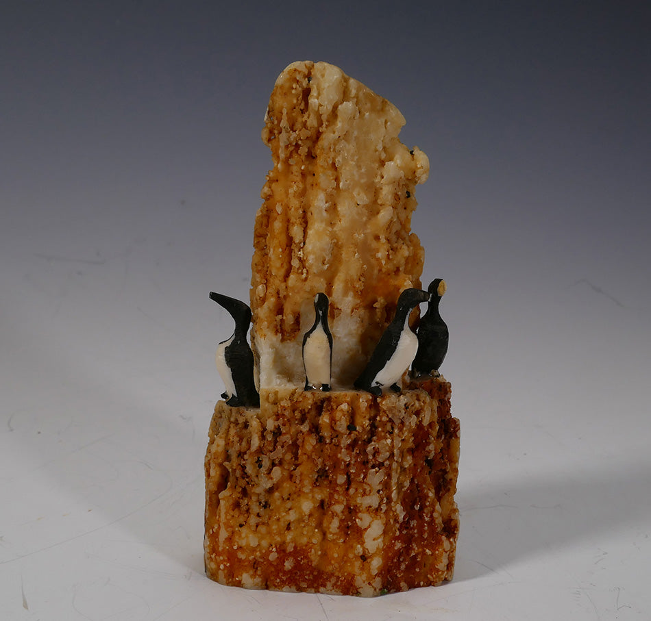 Alaskan Native Art Ivory Puffin Rookery Inuit/Eskimo – Baskets of Time