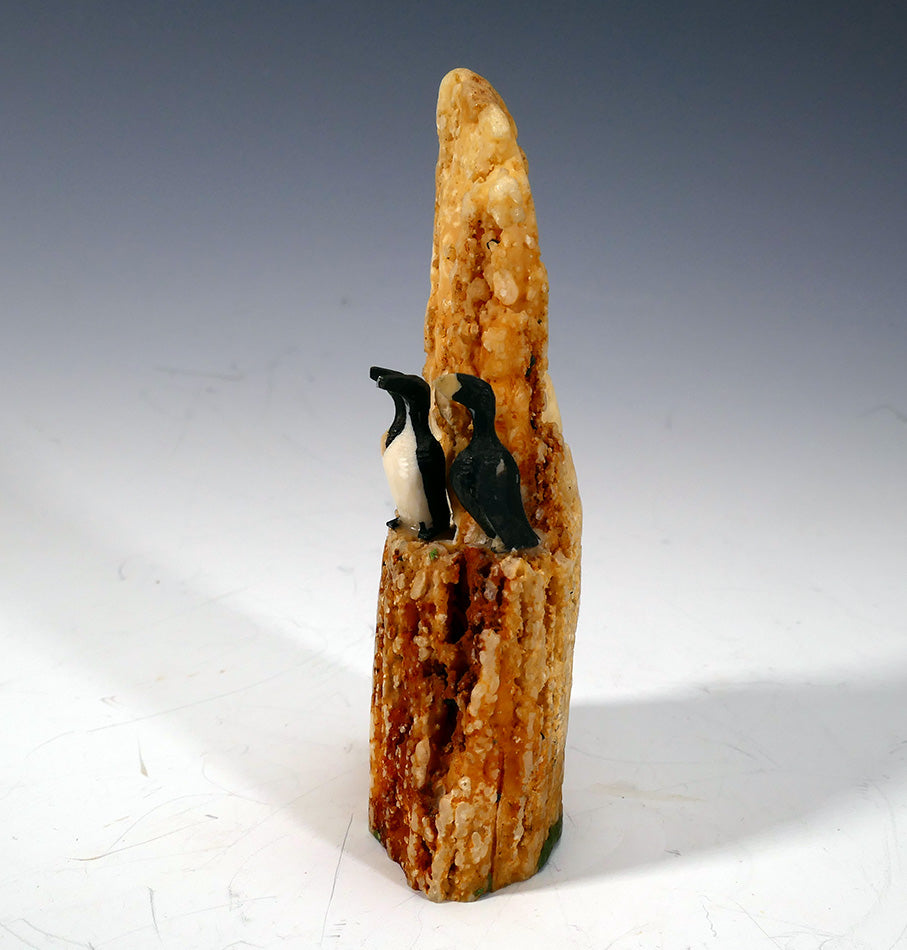 Alaskan Native Art Ivory Puffin Rookery Inuit/Eskimo – Baskets of Time